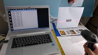 Handheld Barcode Scanner CR6307A 5cm barcode scan test 1